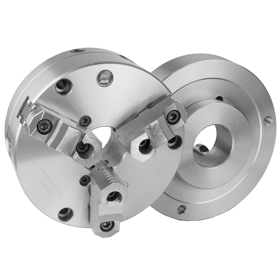 Chuck Kit for Haas HRT-A6 Series Rotary Tables, 3-Jaw, Adjustable, Cas | Gator Lathe Chucks