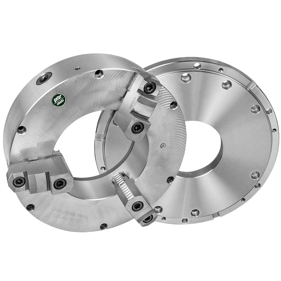 Chuck Kit for Rotary Tables, 3-Jaw, Large Thru-Hole, Steel Body, NO Ce | Gator Lathe Chucks