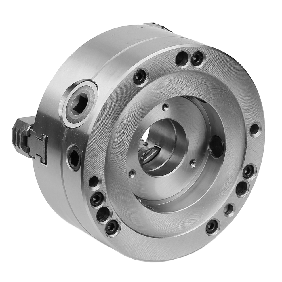 3-Jaw Adjustable Scroll Chuck, 12" Steel Body, 2 PC Hard Rev. Jaws ...