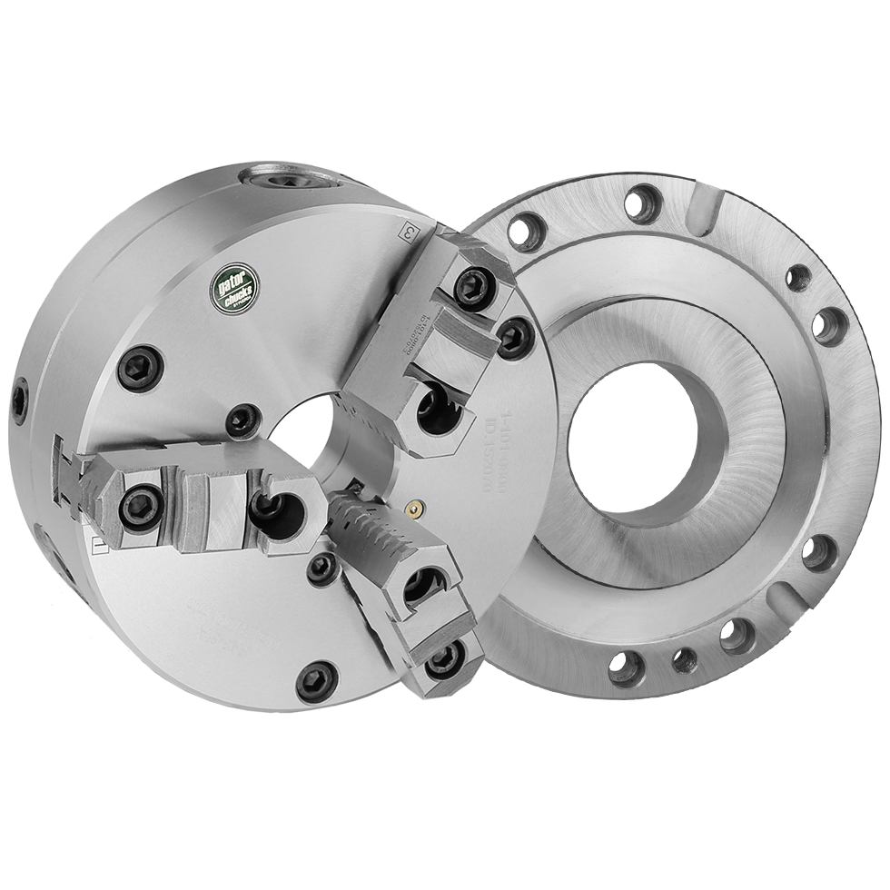 Chuck Kit for Rotary Tables, 3-Jaw, Adjustable, Steel Body, NO Centeri ...