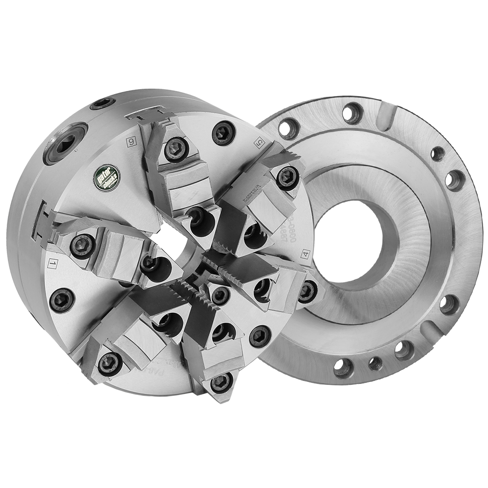 Chuck Kit for Rotary Tables, 6-Jaw, Adjustable, Cast Iron Body, NO Cen ...