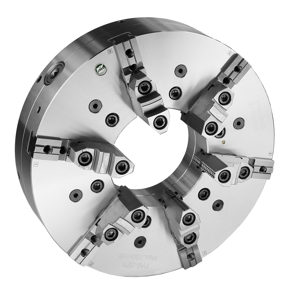 6-Jaw Adjustable Scroll Chuck 20" Cast-Iron Body, 2 PC Hard Rev. Jaws ...