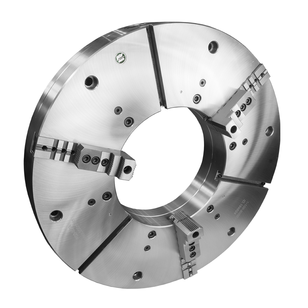 3-Jaw Scroll Chuck, 40" Steel Body, Plain Back, 2 PC Hard Rev. Jaws ...