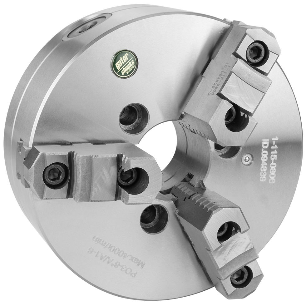 Chuck Kit for Haas HRT-A6 Series Rotary Tables, 3-Jaw, Scroll, Steel B | Gator Lathe Chucks