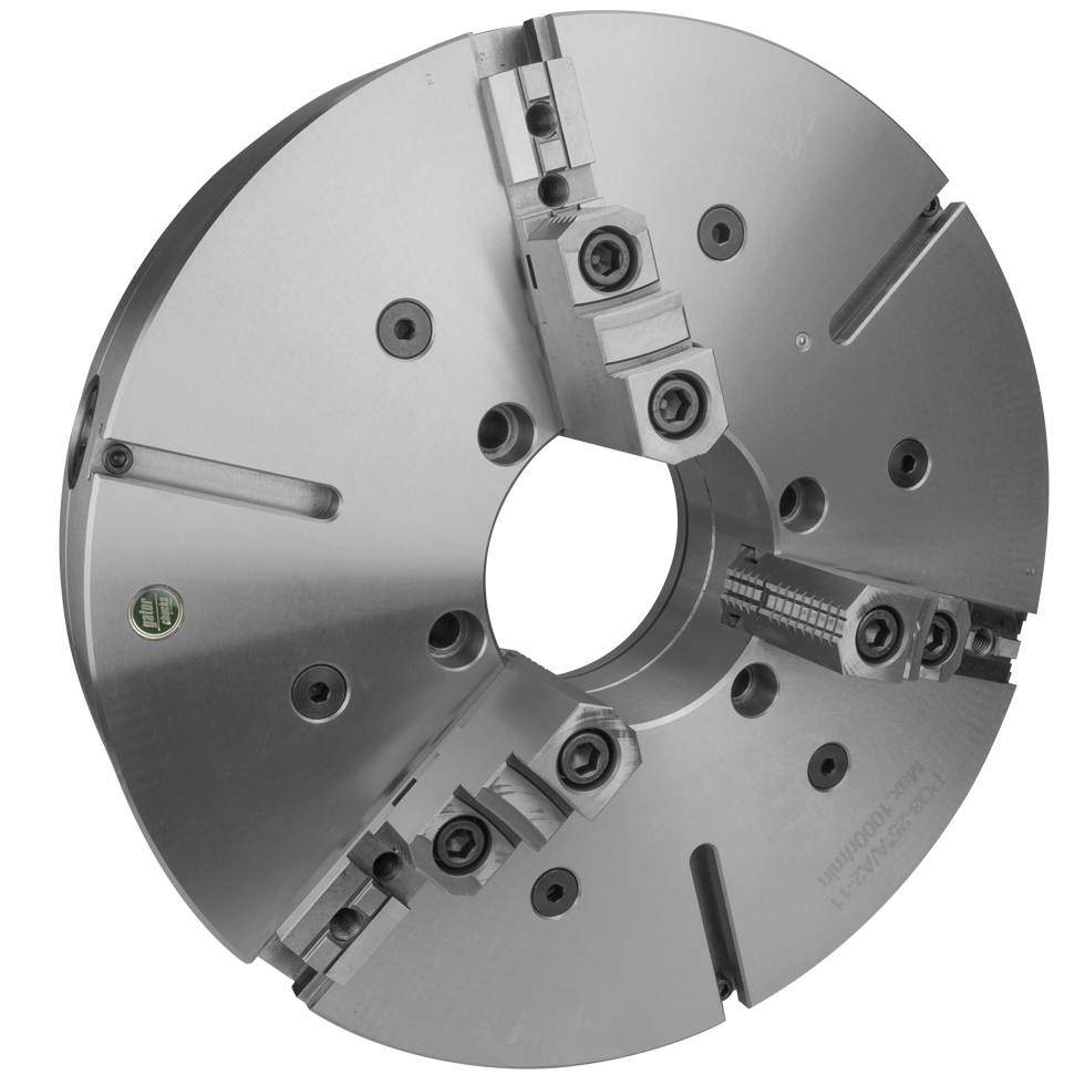 3-Jaw Scroll Chuck, 20" Steel Body, Direct Mount A2-8, 2 PC Hard Rev ...