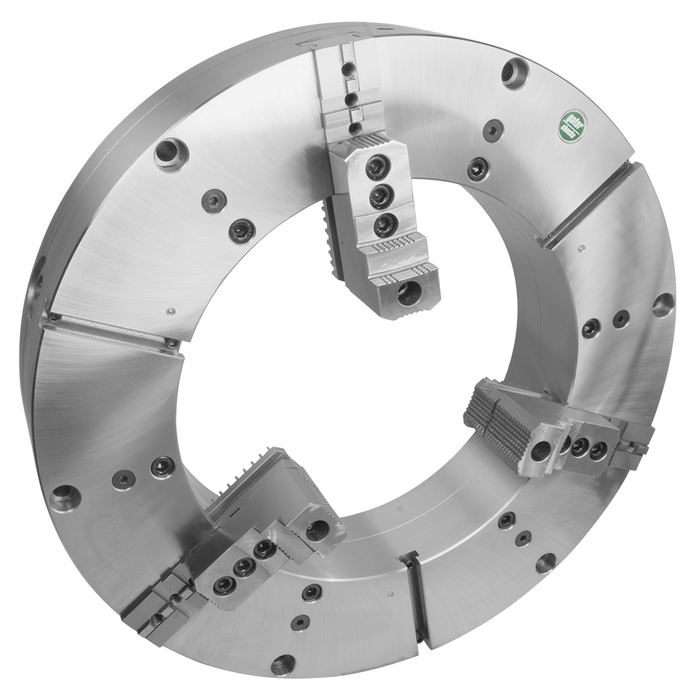 3-Jaw Scroll Chuck, 40" Steel Body, Large Thru-Hole, Front Mount, 2 PC ...