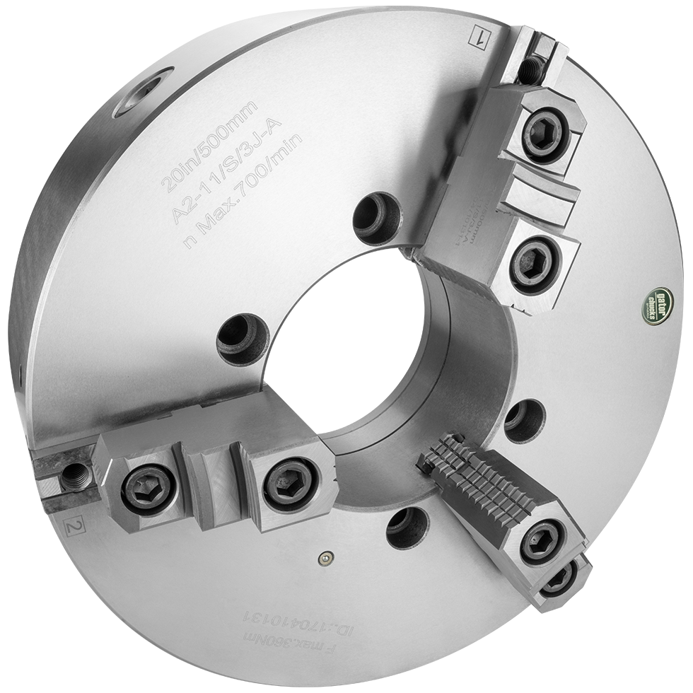 3-Jaw Scroll Chuck, 25" Cast-Iron Body, Direct Mount A2-11, 2 PC Hard ...