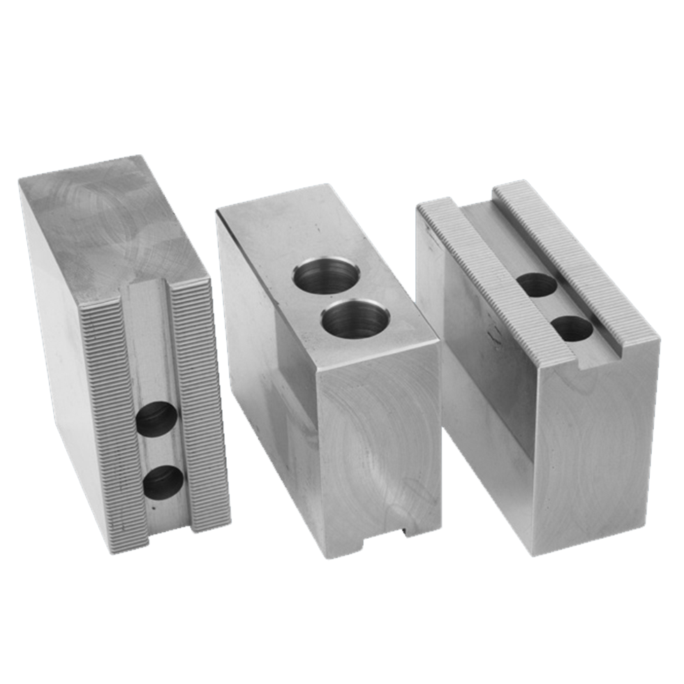 Soft Top Jaws for 15" Chuck, Flat, Steel, 3Hx6.5Lx2.5W | Gator Lathe Chucks