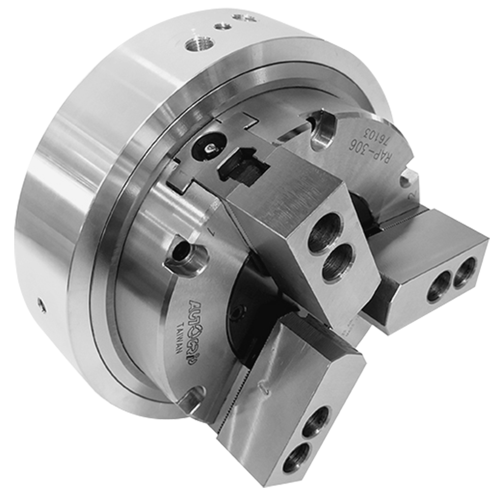 3-Jaw Pneumatic Rotary Chuck, 10" | Gator Lathe Chucks