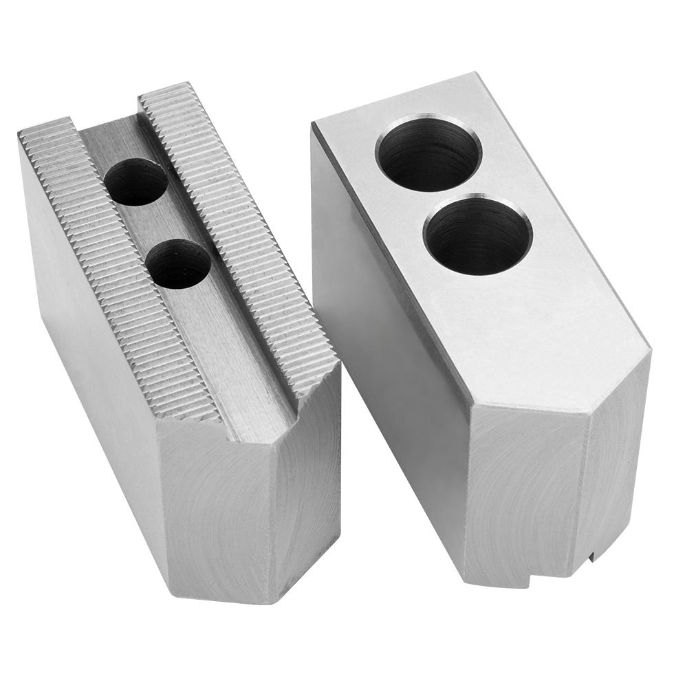 Soft Top Jaws for 10" Chuck, Pointed, Steel, 2Hx5.25Lx2W | Gator Lathe ...