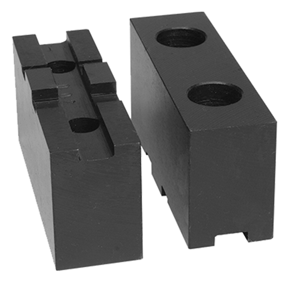 Soft Top Jaws for 6" Chuck, Flat, Steel, 2Hx2.75Lx1W | Gator Lathe Chucks